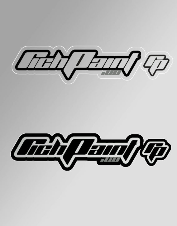 Single Logo A4 Sticker Sheet Chrome